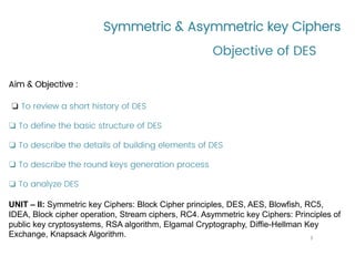 CRYPTOGRAPHY & NETWOK SECURITY- Symmetric key Ciphers | PPT