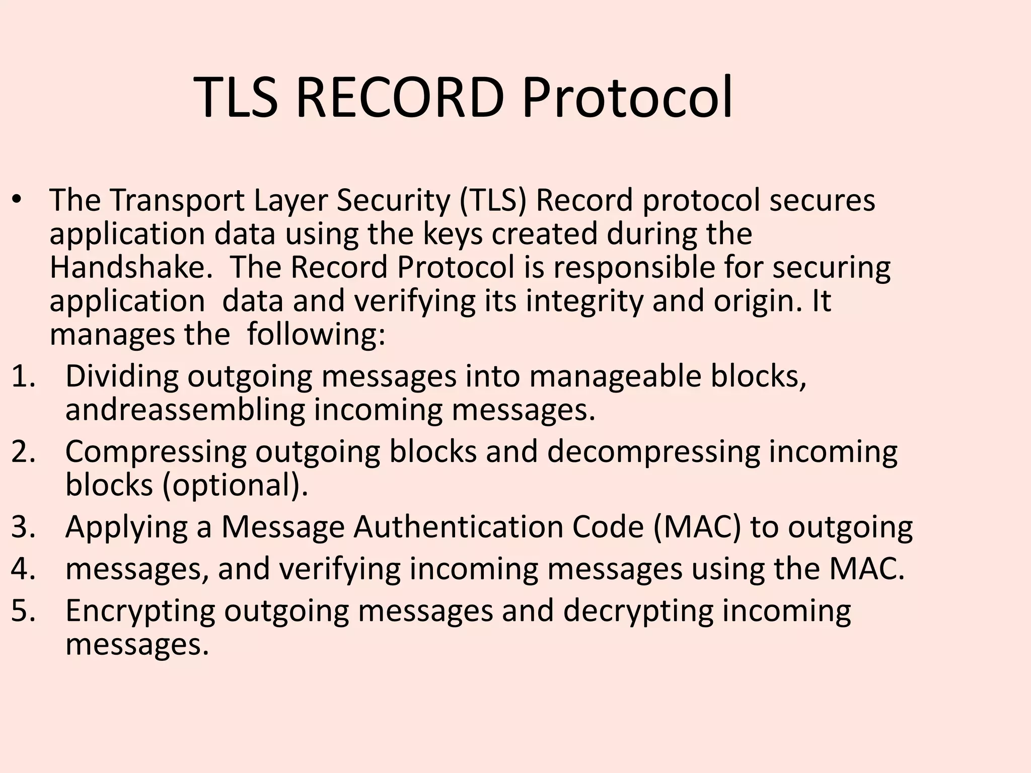 CRYPTOGRAPHY AND NETWORK SECURITY- Transport-level Security | PDF