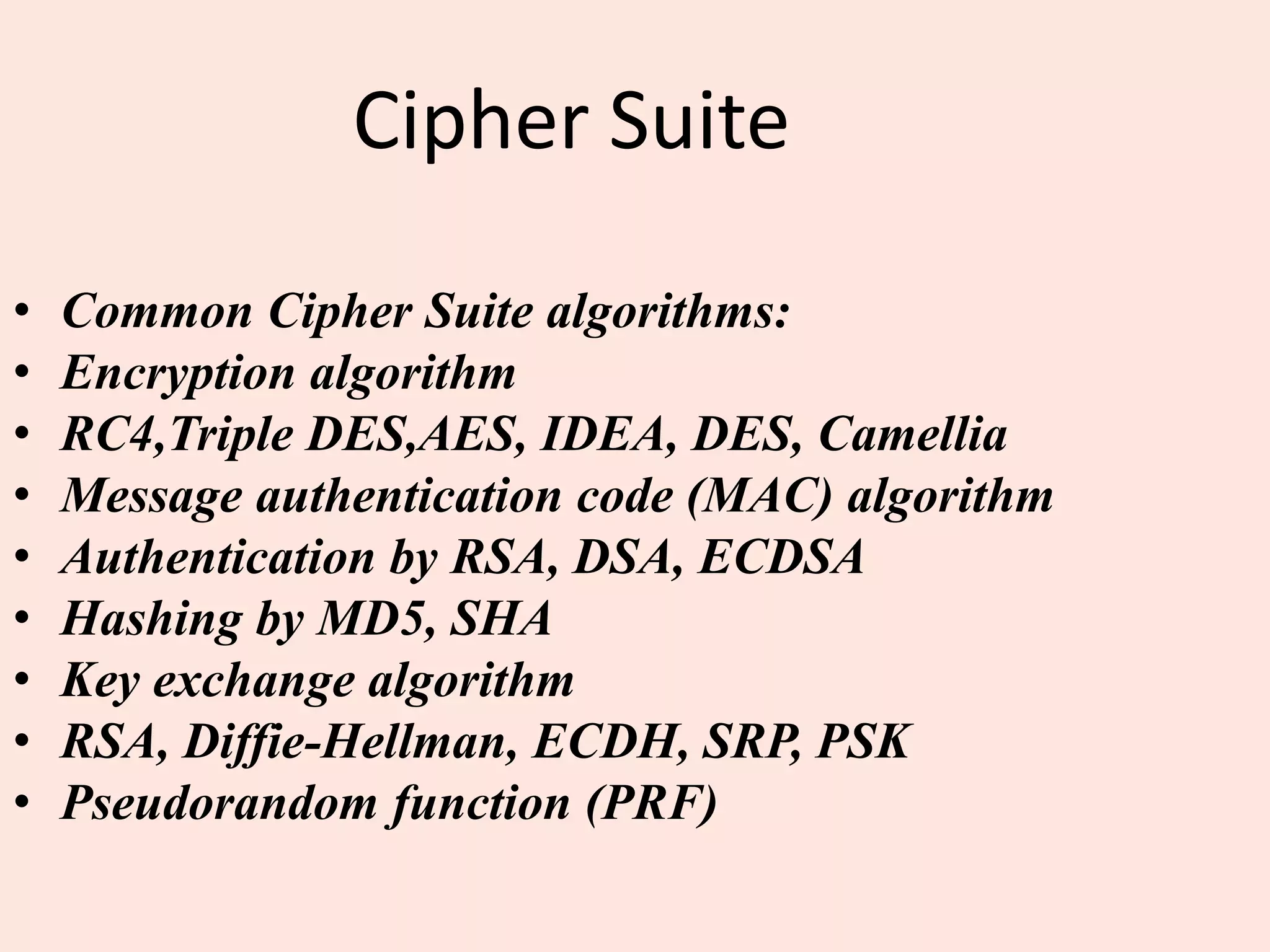 CRYPTOGRAPHY AND NETWORK SECURITY- Transport-level Security | PDF
