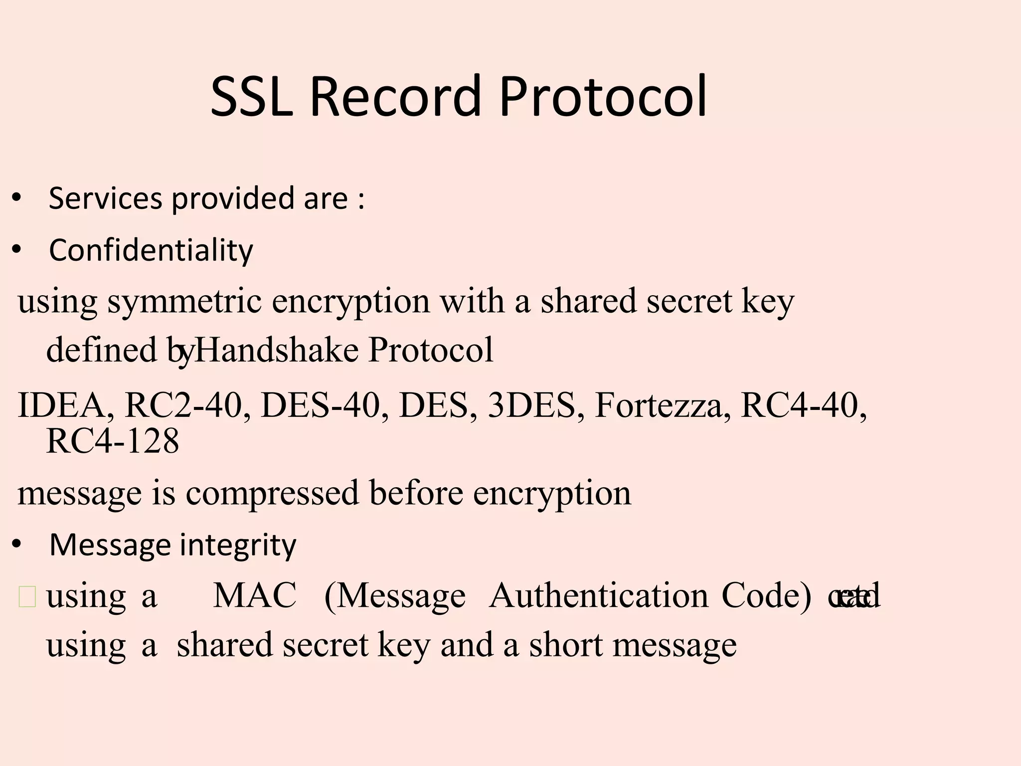 CRYPTOGRAPHY AND NETWORK SECURITY- Transport-level Security | PDF