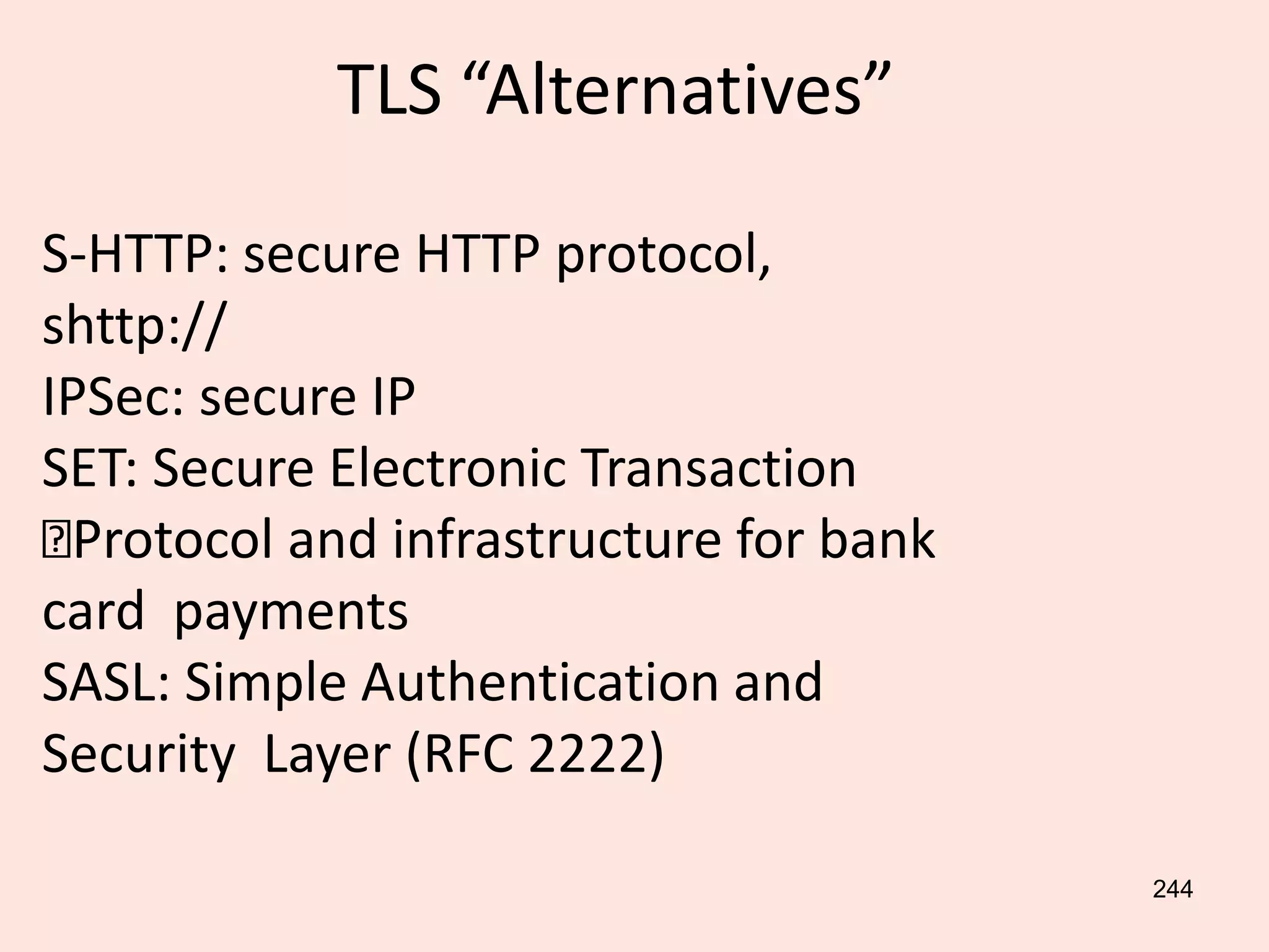 CRYPTOGRAPHY AND NETWORK SECURITY- Transport-level Security | PDF