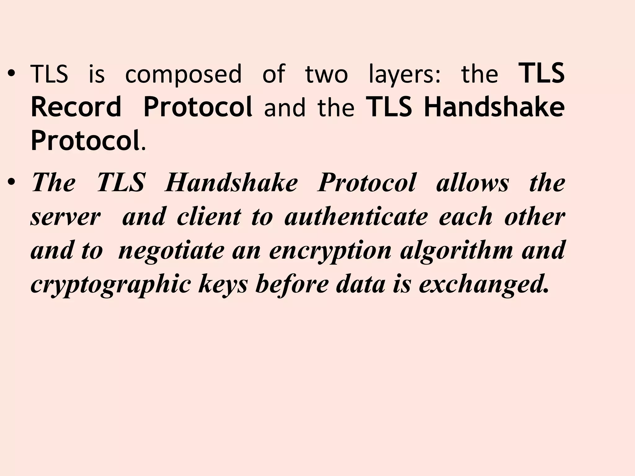 CRYPTOGRAPHY AND NETWORK SECURITY- Transport-level Security | PDF