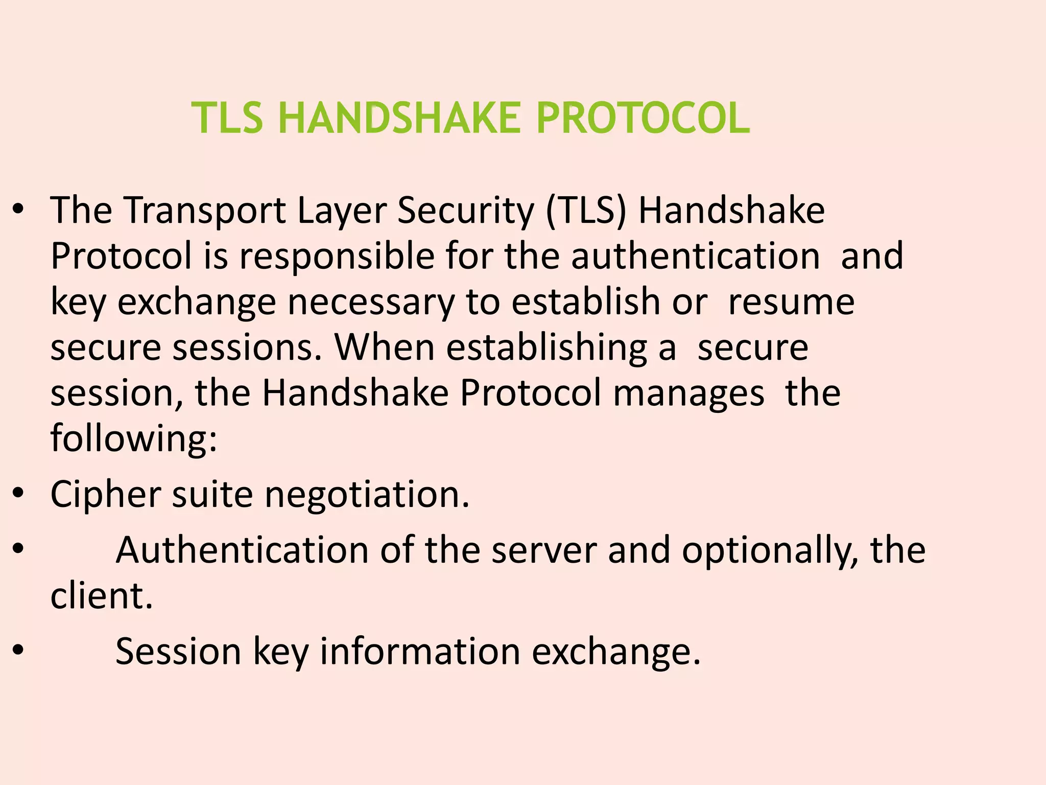CRYPTOGRAPHY AND NETWORK SECURITY- Transport-level Security | PDF