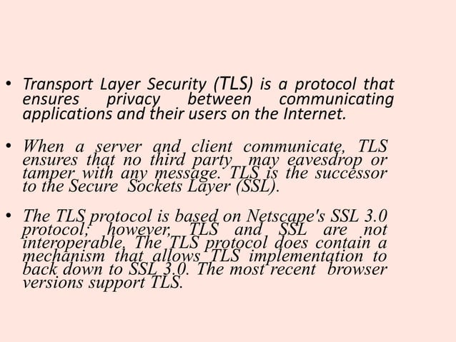 CRYPTOGRAPHY AND NETWORK SECURITY- Transport-level Security | PDF