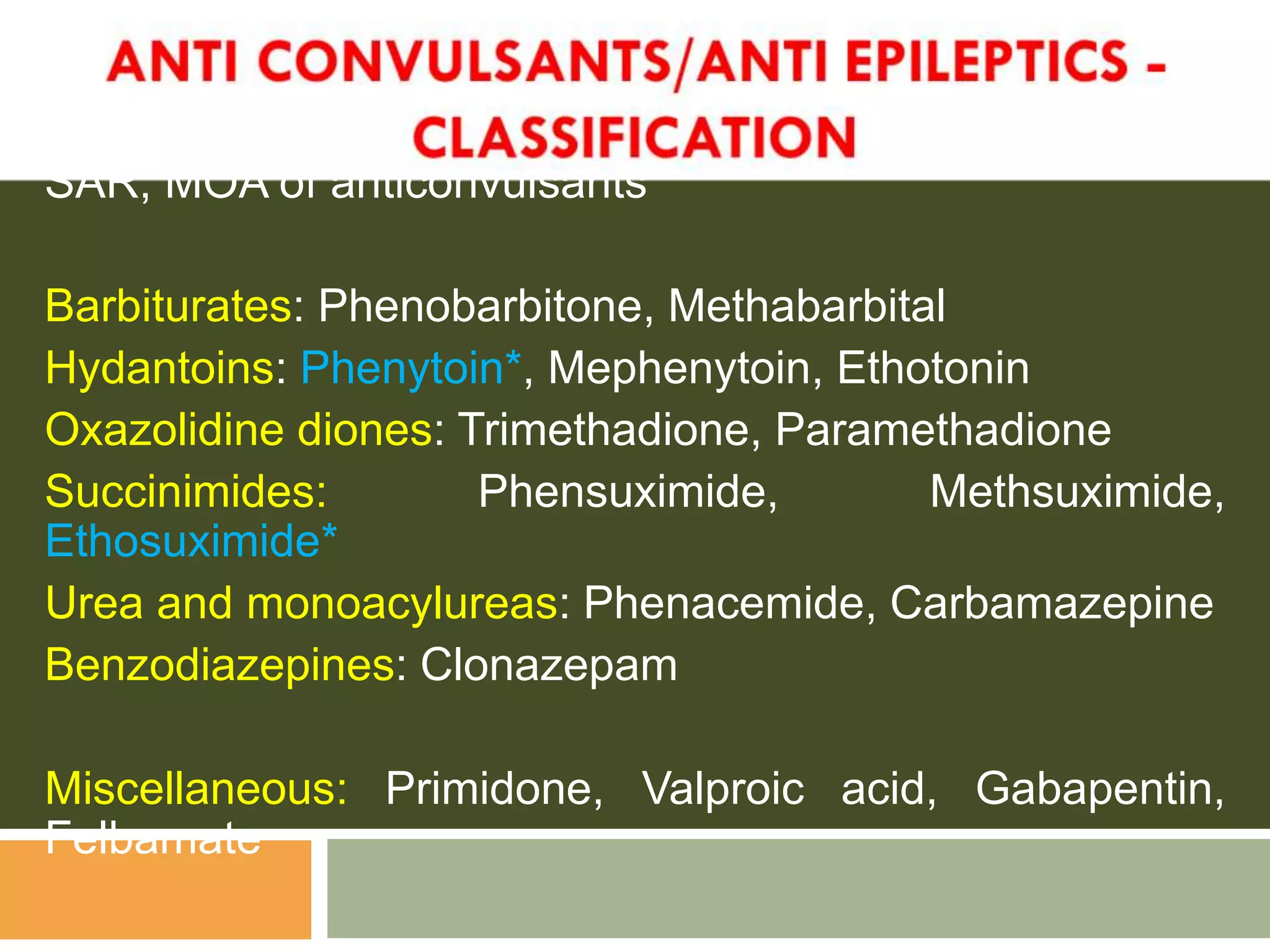 CNS- anticonvulsants or Antiepileptics | PPTX