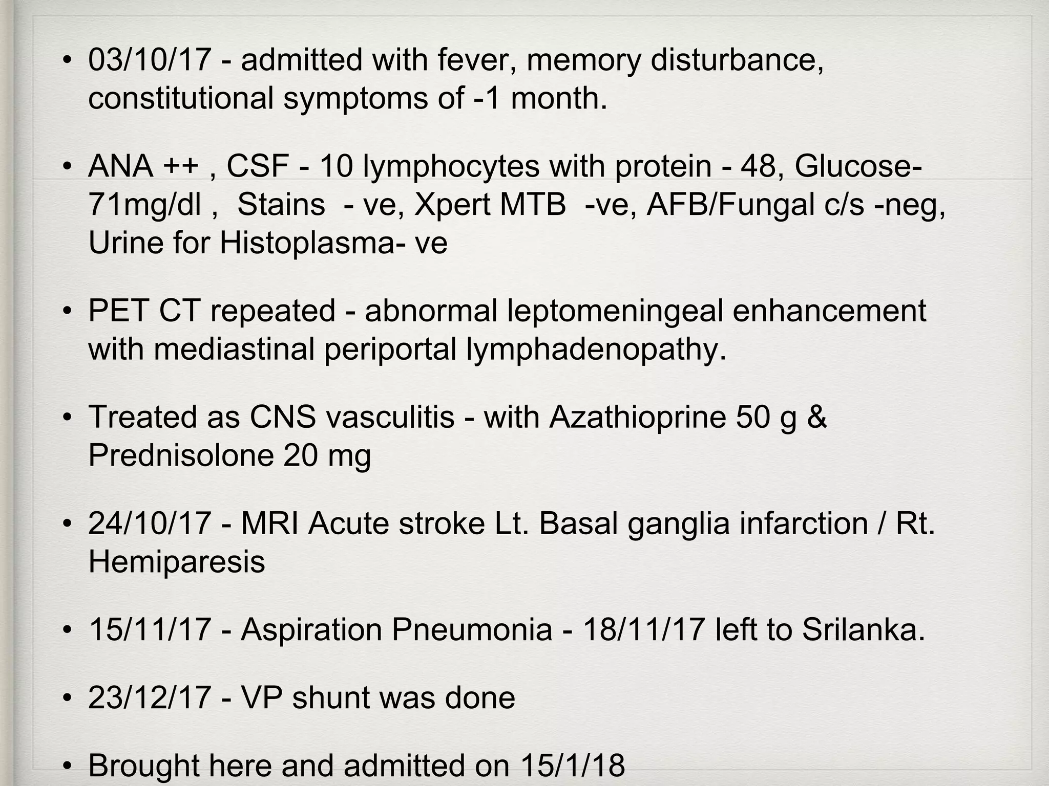 CNS Vasculitis - Primary Vs Secondary | PPTX