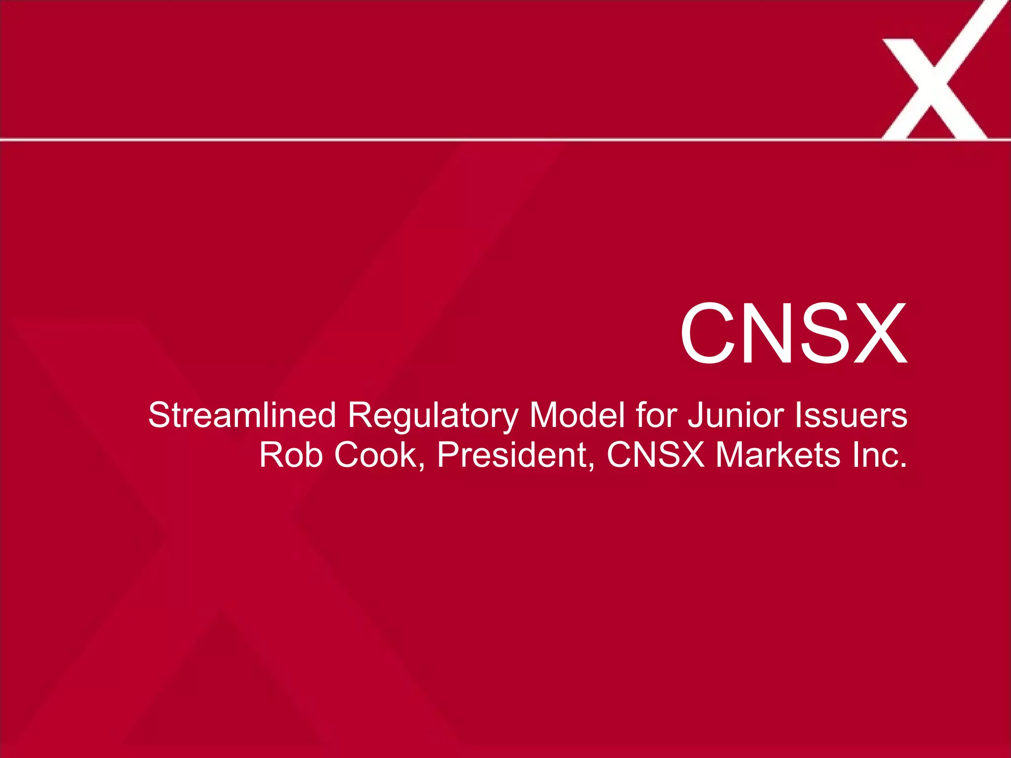 CNSX Presentation - June 25, 2010 | PPT