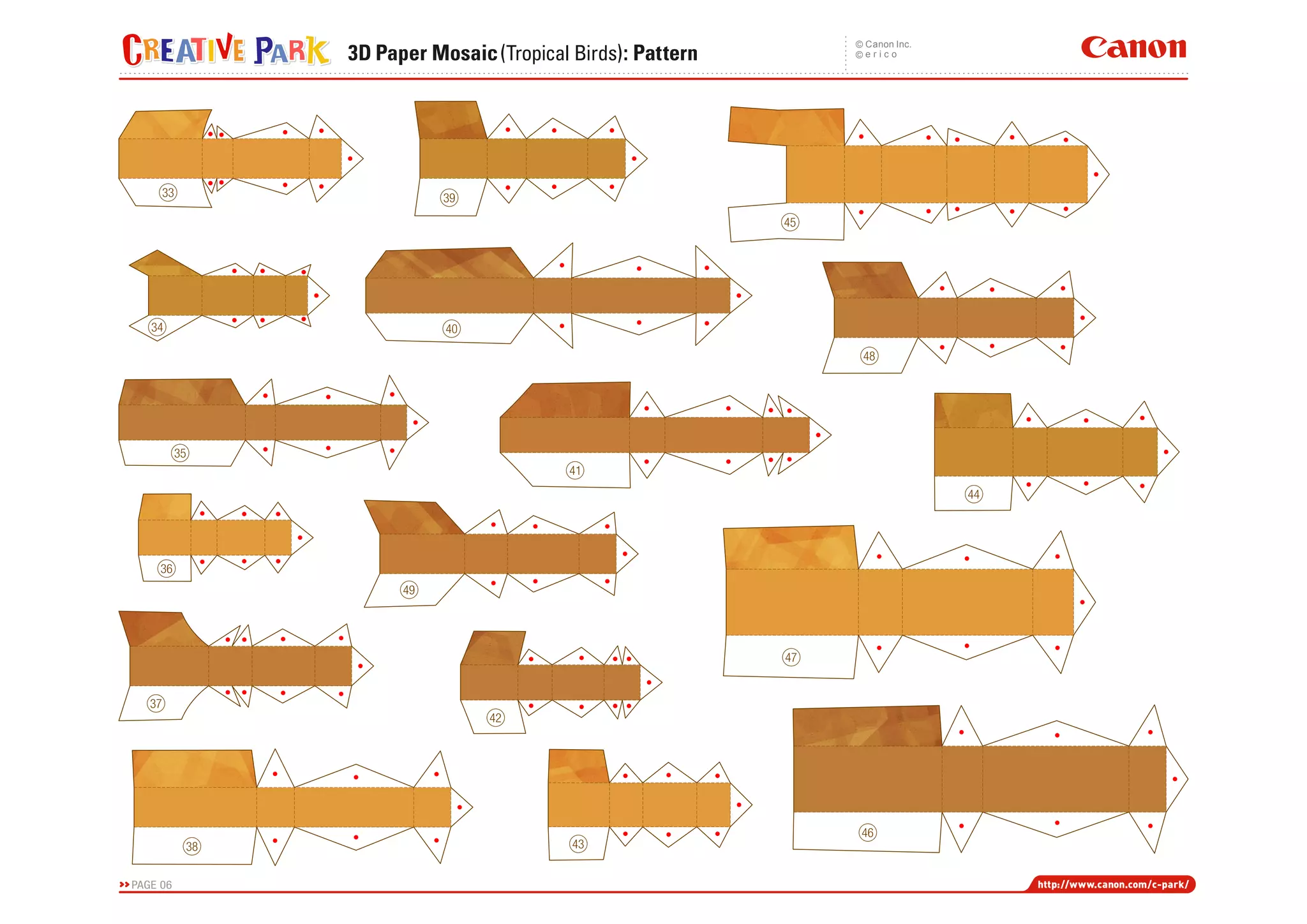 3D Tropical Brids Papercraft | PDF