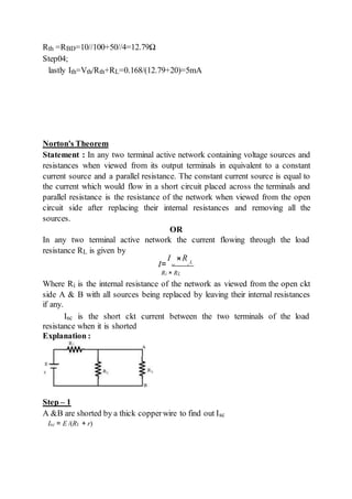 CIRCUIT AND NETWORK THEORY | DOCX