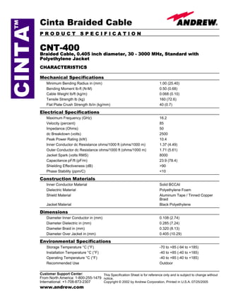 Cnt 400 metric | PDF