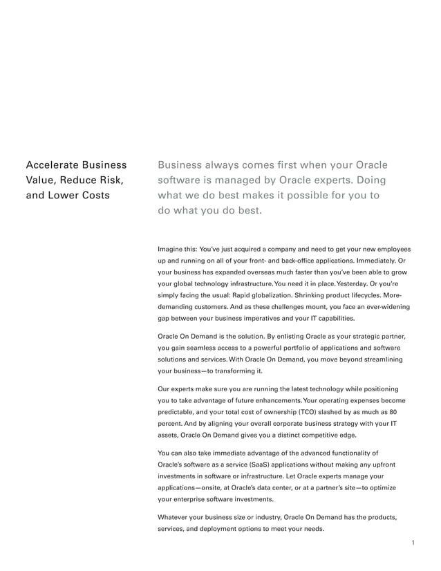 Oracle On Demand | PDF