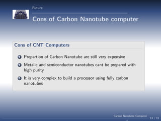 Carbon Nanotube Computer | PDF
