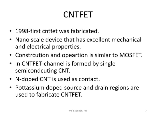 CNTFET | PDF