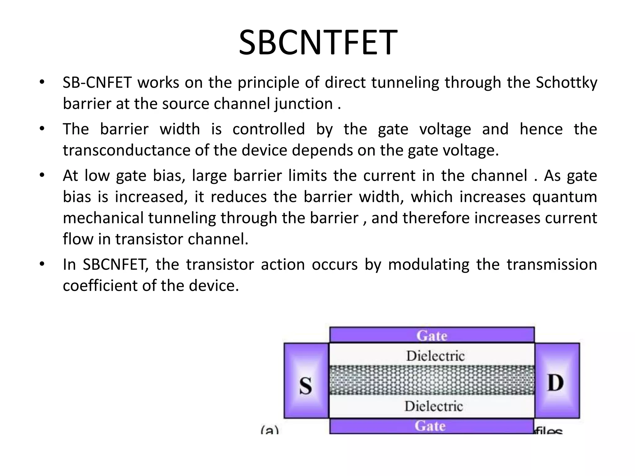 Carbon nanotube based Field Effect Transistor | PPTX
