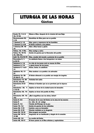 Cánticos liturgia de las horas | RTF