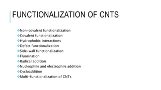 CNT in Nanomedicine | PPTX