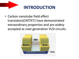 Reconfigurable Double Gate CNTFET Based Nanoelectronic Architecture | PPTX