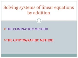 Linear Equations | PPTX | Physics | Science