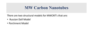 Experimental Investigation of Characterization of Carbon Nanotubes in ...