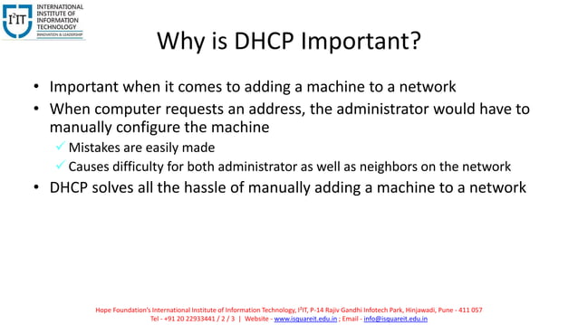 Computer Network Technology Dynamic Host Configuration Protocol Ppt