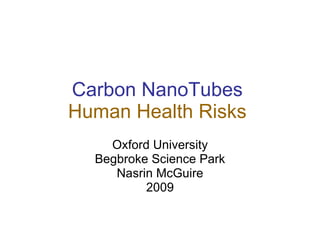 Cnts Human Health Risks | PPT