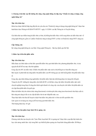 Cntt chứng chỉ ic3 - chuẩn chức danh nghề nghiệp | DOCX