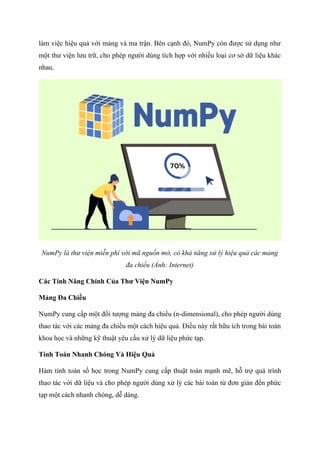 NumPy Là Gì? Tìm Hiểu Tổng Quan Về Thư Viện NumPy Trong Python | DOCX
