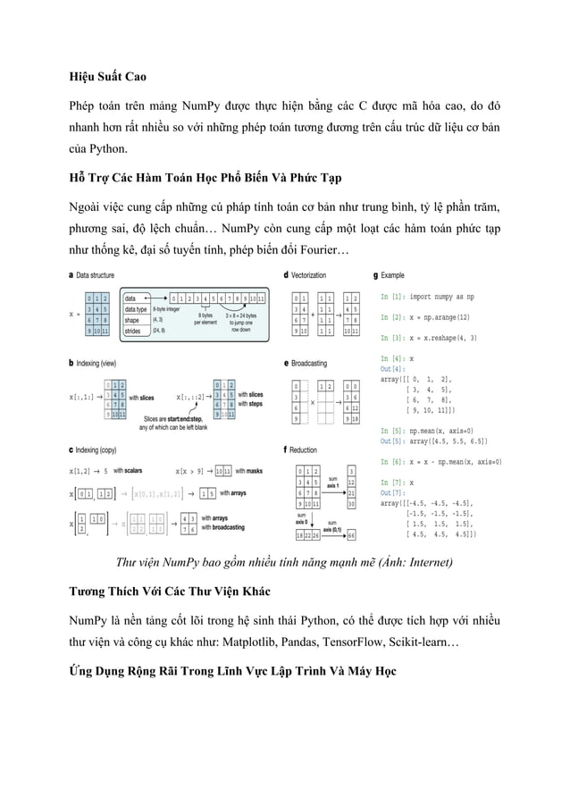 NumPy Là Gì? Tìm Hiểu Tổng Quan Về Thư Viện NumPy Trong Python | DOCX