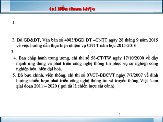 ứng dụng CNTT và truyền thông trong quản lý trường THCS | PPT