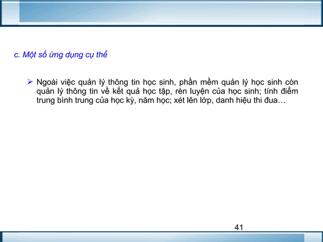 ứng dụng CNTT và truyền thông trong quản lý trường THCS | PPT