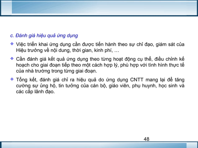 ứng dụng CNTT và truyền thông trong quản lý trường THCS | PPT