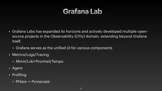Learn O11y from Grafana ecosystem. | PDF