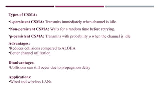 Comprehensive Overview of Data Link Layer and MAC Protocols in ...
