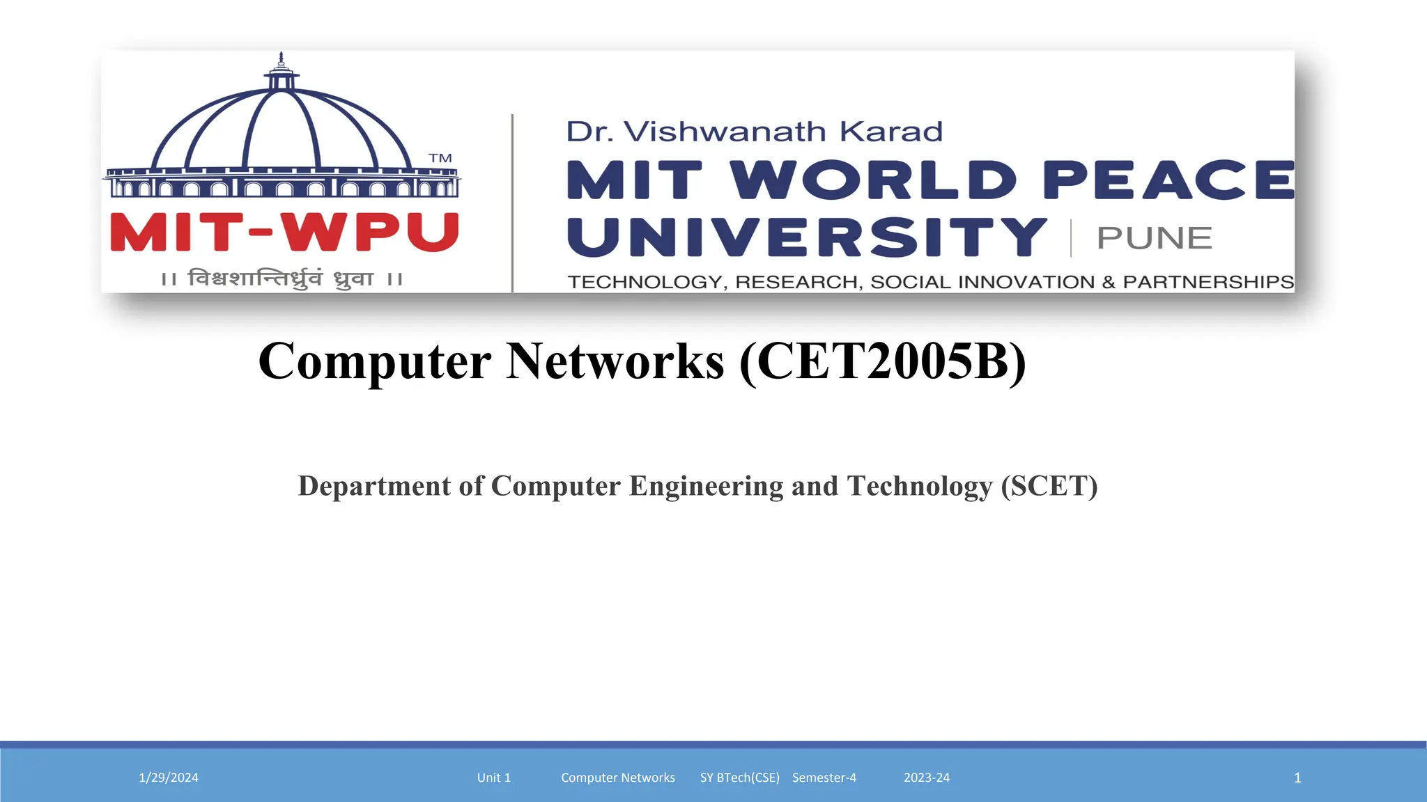 Computer Networks Module 1 Fundamentals Of Networking And Data Communication Ppt