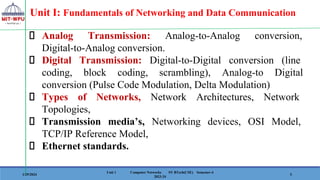 computer networks module 1 . fundamentals of networking and data ...