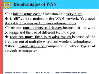 UNIT 1 INTRODUCTION TO COMPUTER NETWORK Network Architectures | PPTX