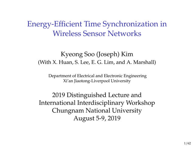 Energy-Efficient Time Synchronization in Wireless Sensor Networks | PDF