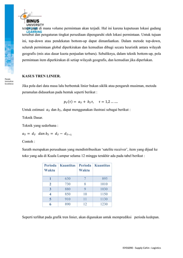 LN4 - Forecasting Logistics Requirement | PDF