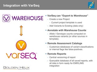 Updates to VSWarehouse: Storing your CNV & ACMG Results | PDF