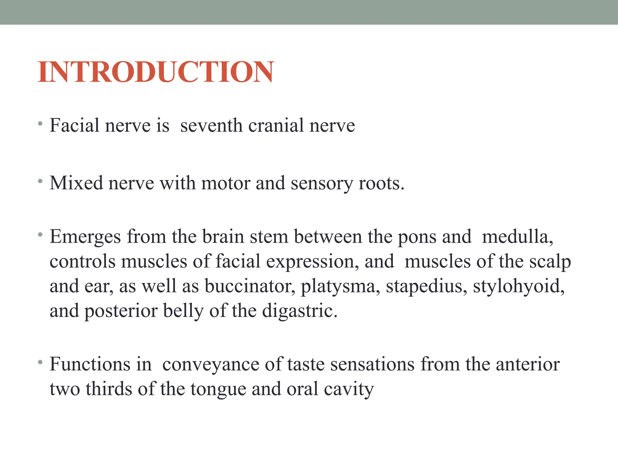 Cranial Nerve VII - Facial Nerve (Nervus facialis) | PPTX