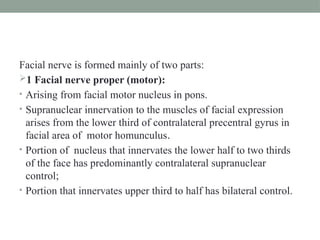 Cranial Nerve VII - Facial Nerve (Nervus facialis) | PPTX