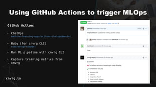 Training Machine Learning models directly from GitHub with cnvrg.io MLOps | PPT