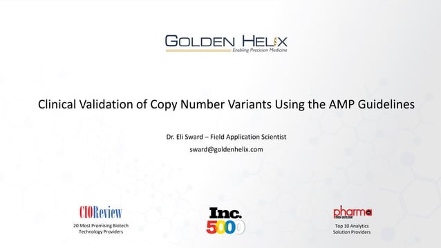 Clinical Validation Of Copy Number Variants Using The Amp Guidelines Ppt