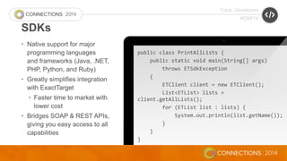 #CNX14 - Dive Deep into the ExactTarget Fuel APIs | PPT