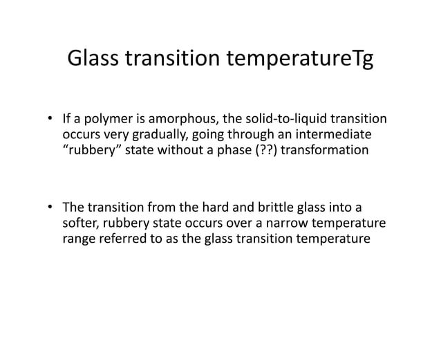 Glass transition temperature tg | PDF | Chemistry | Science
