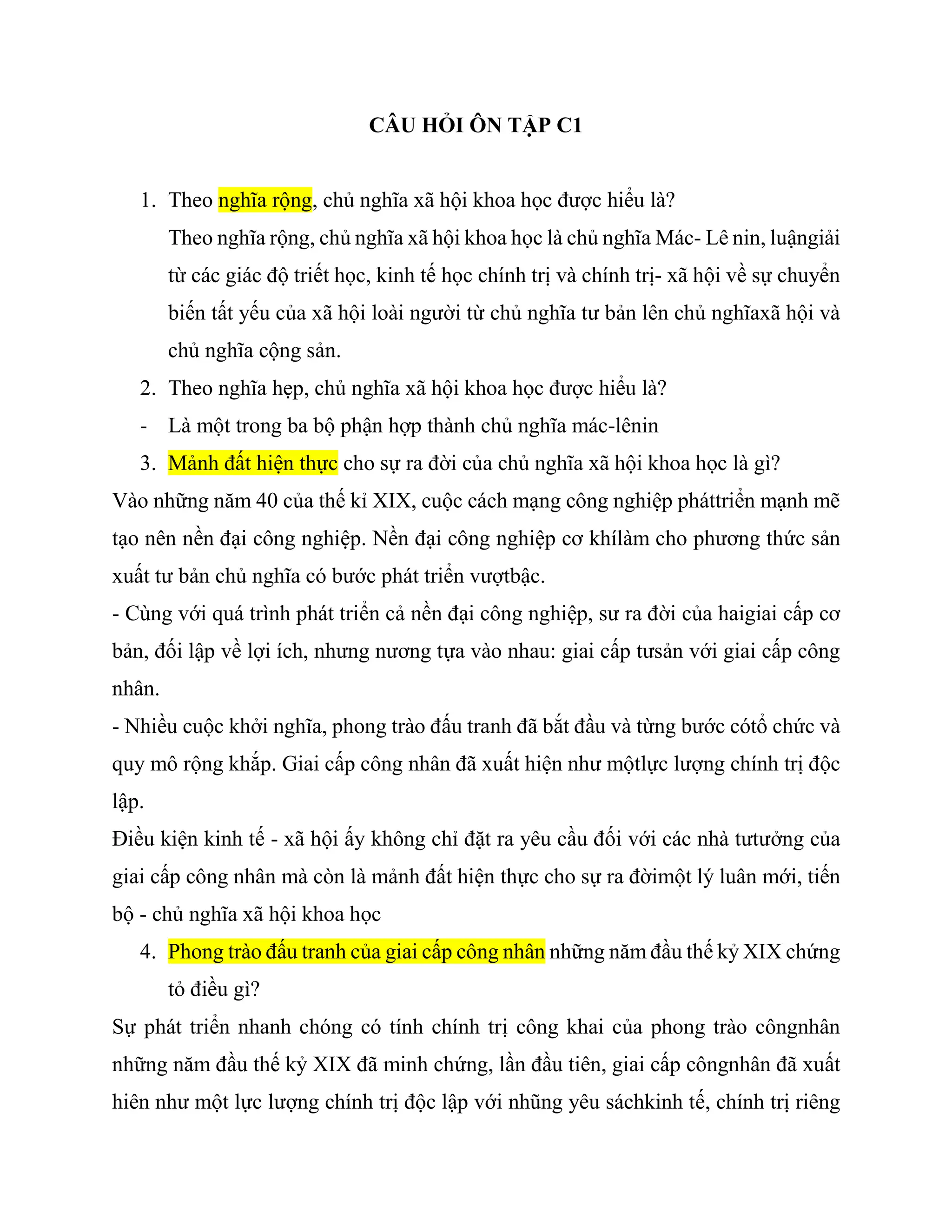 chu nghia xa hoi khoa hoc chuong 1 c. chuong nhap mon | PDF