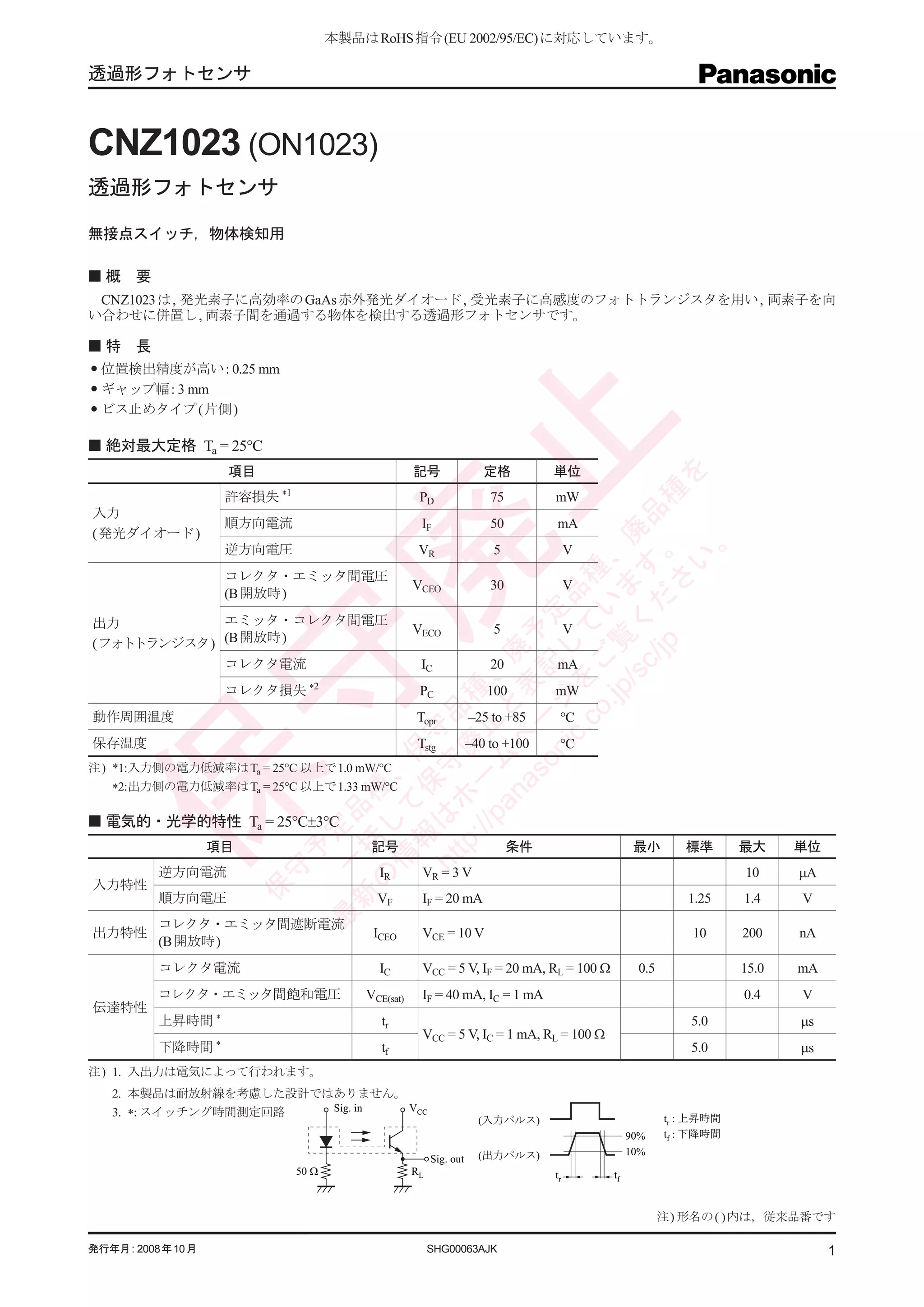 CNZ1023(ON1023)のデータシート | PDF