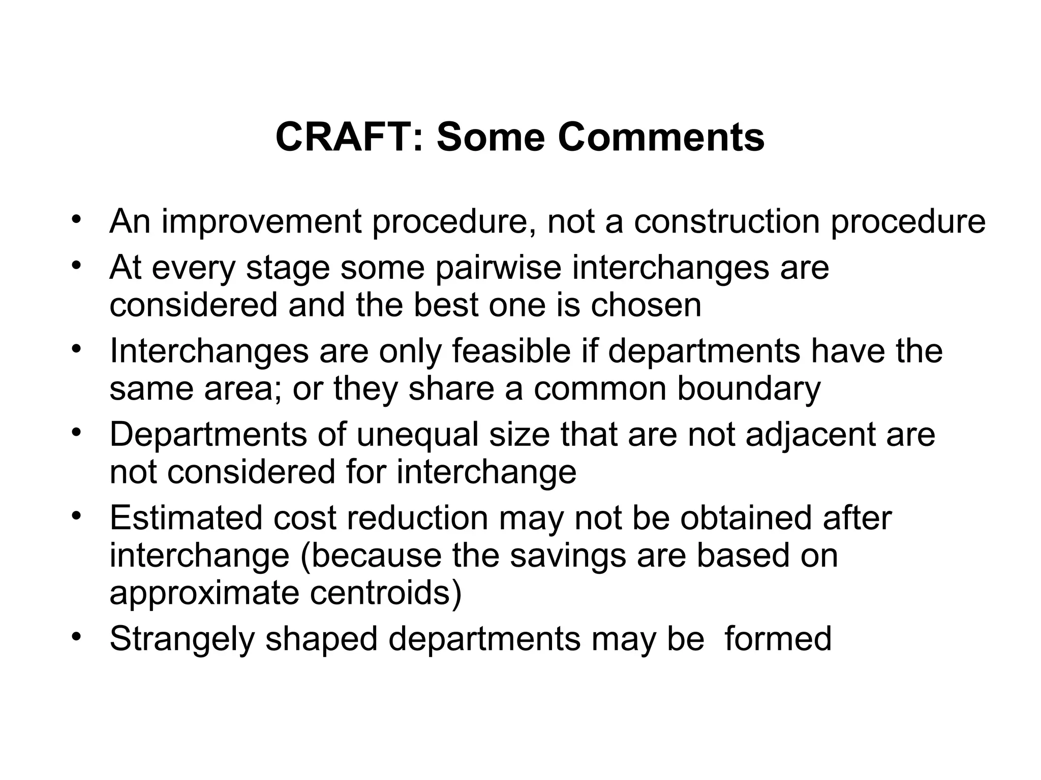COMPUTERIZED LAYOUT METHODS ,CRAFT , ALDEP | PPT