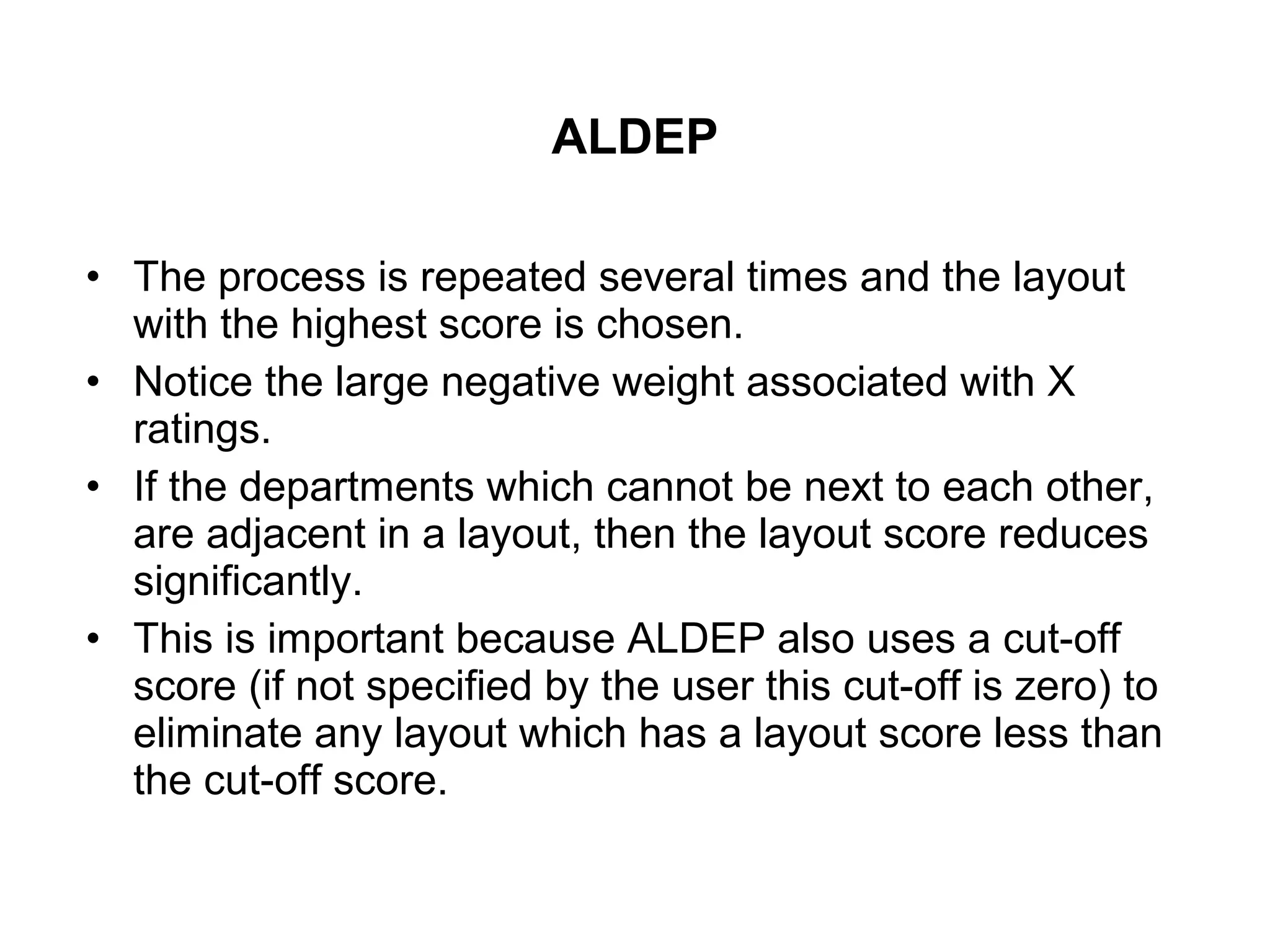 COMPUTERIZED LAYOUT METHODS ,CRAFT , ALDEP | PPT