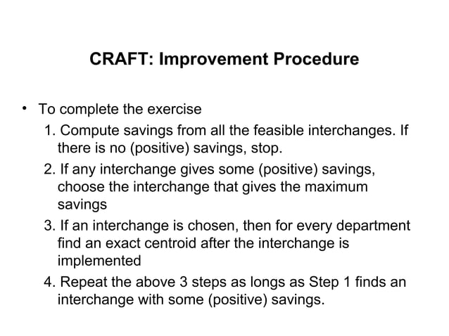 COMPUTERIZED LAYOUT METHODS ,CRAFT , ALDEP | PPT